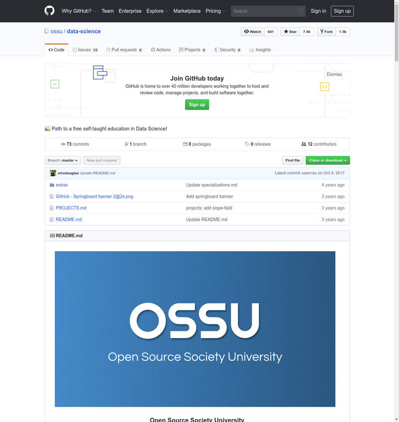 Open Source Society University - Freier Studiengang für Data Science ...